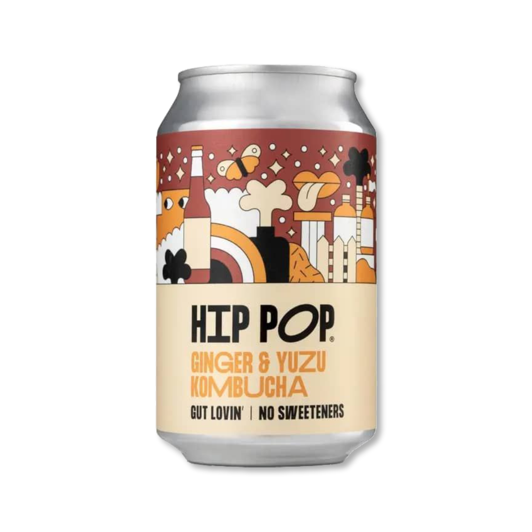 Hip Pop Ginger & Yuzu Kombucha - Delicious Ideas Food Group